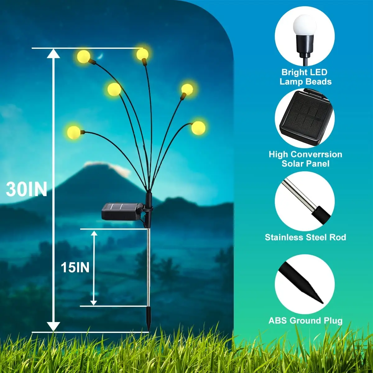 Solar Powered Firefly Lights - Bright, Flexible, and Efficient