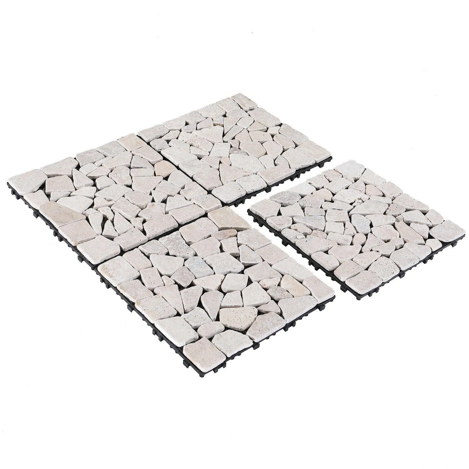 Natural Travertine Stone Decking Tiles - Durable & Stylish