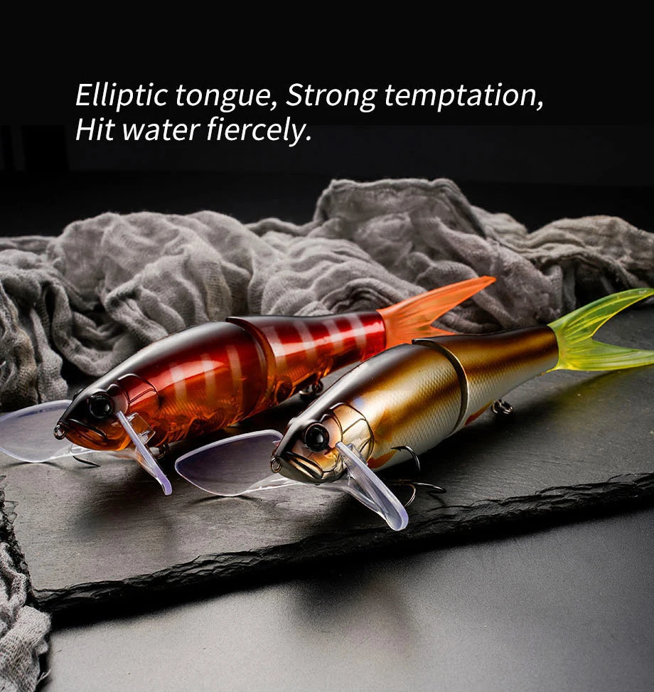 210mm 64g Predator Multi Jointed Swim Baits Floating Minnow Lure 2 ...