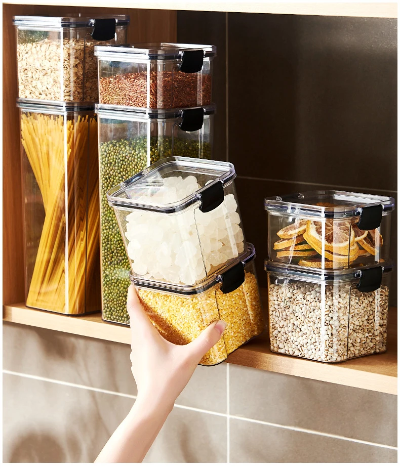 Clear Airtight Plastic Food Storage Containers - Freshness!
