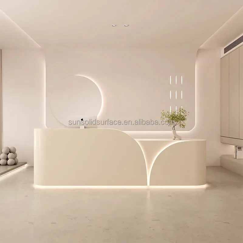 Exquisite Modern Style Reception Counter Desk - Mdf+baking Paint