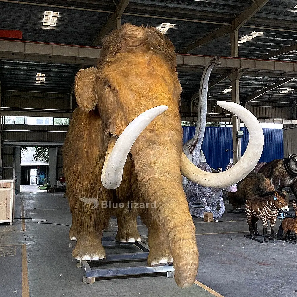 Life Size Ice Age Hairy Gigantic Animal Models Animatronic Mammoth ...