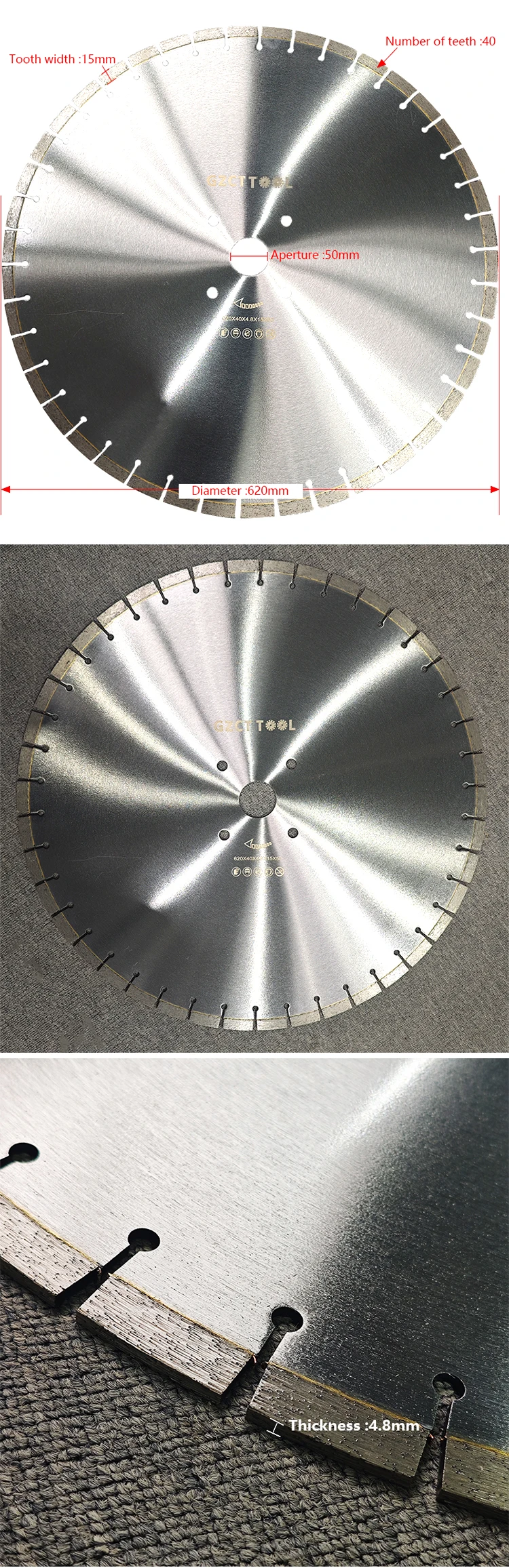 24" Diamond Concrete Blade Concrete Saw Blade For Cutting Highly ...