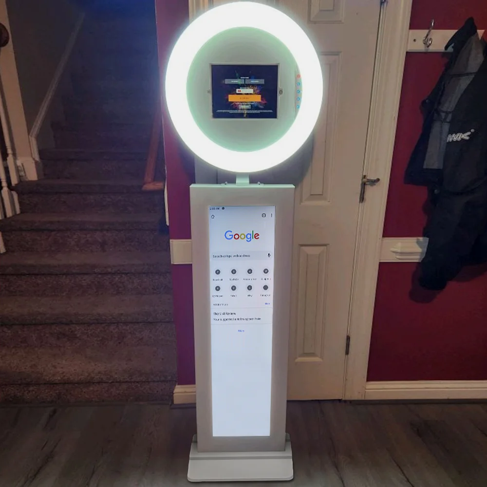 Rossmine Photo Booth - Portable LED Ring Roamar Selfie Station