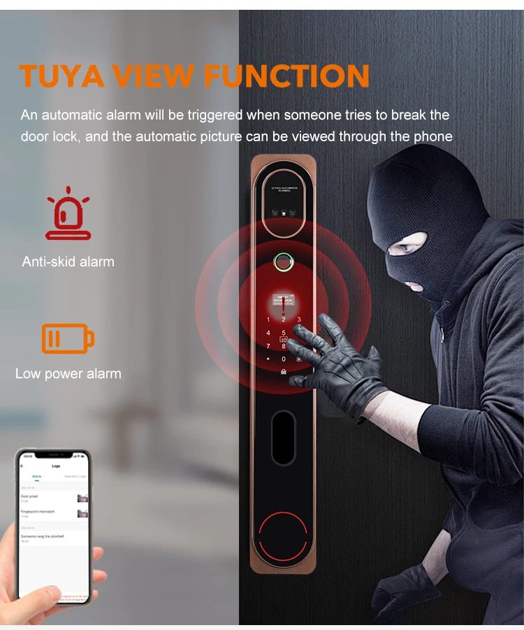 3D Face Recognition Intelligence Safe System Electronic Mortise Key IC Card Keyless Hotel Room ...