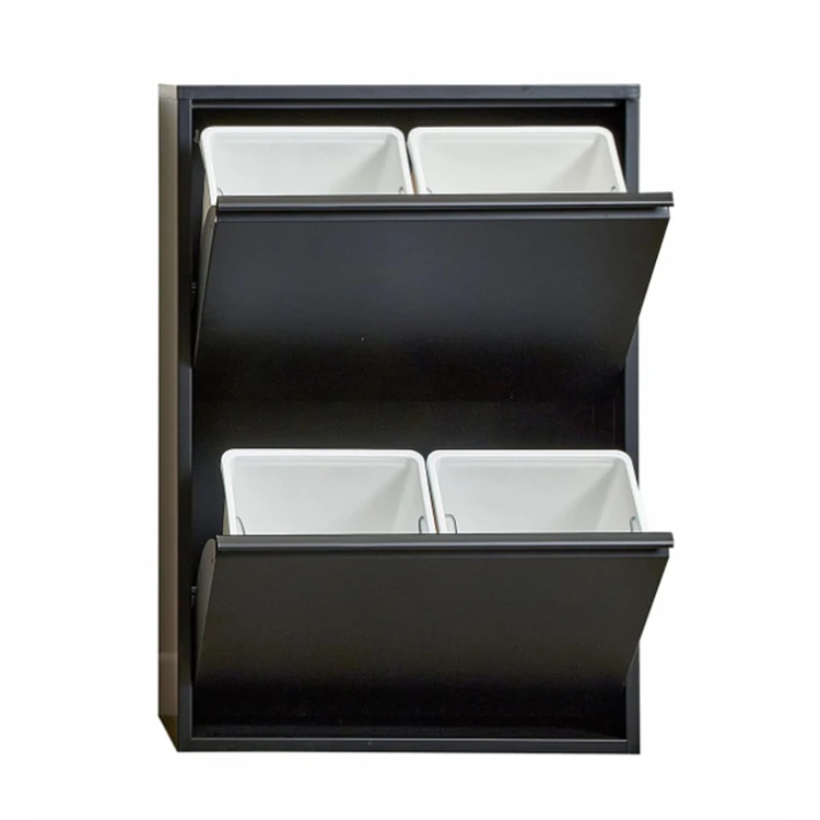 40L Large Double Layers Garbage Trash Cans Double Recycling Kitchen ...