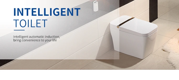 Smart Toilet with Dual-Flush, Self-Cleaning, and Warm Air Drying