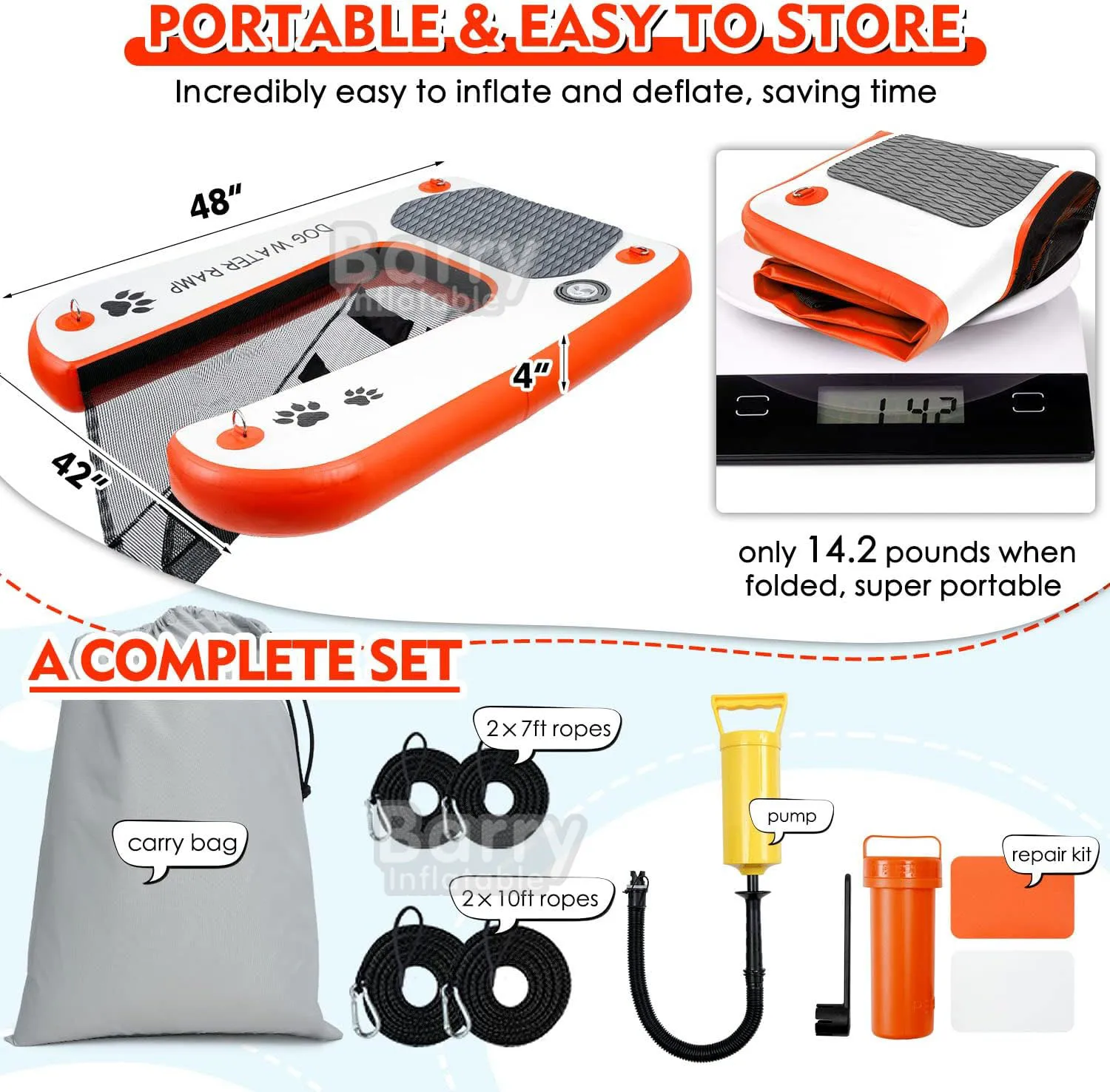 Floating Dog Water Ramp - Durable and Portable Design