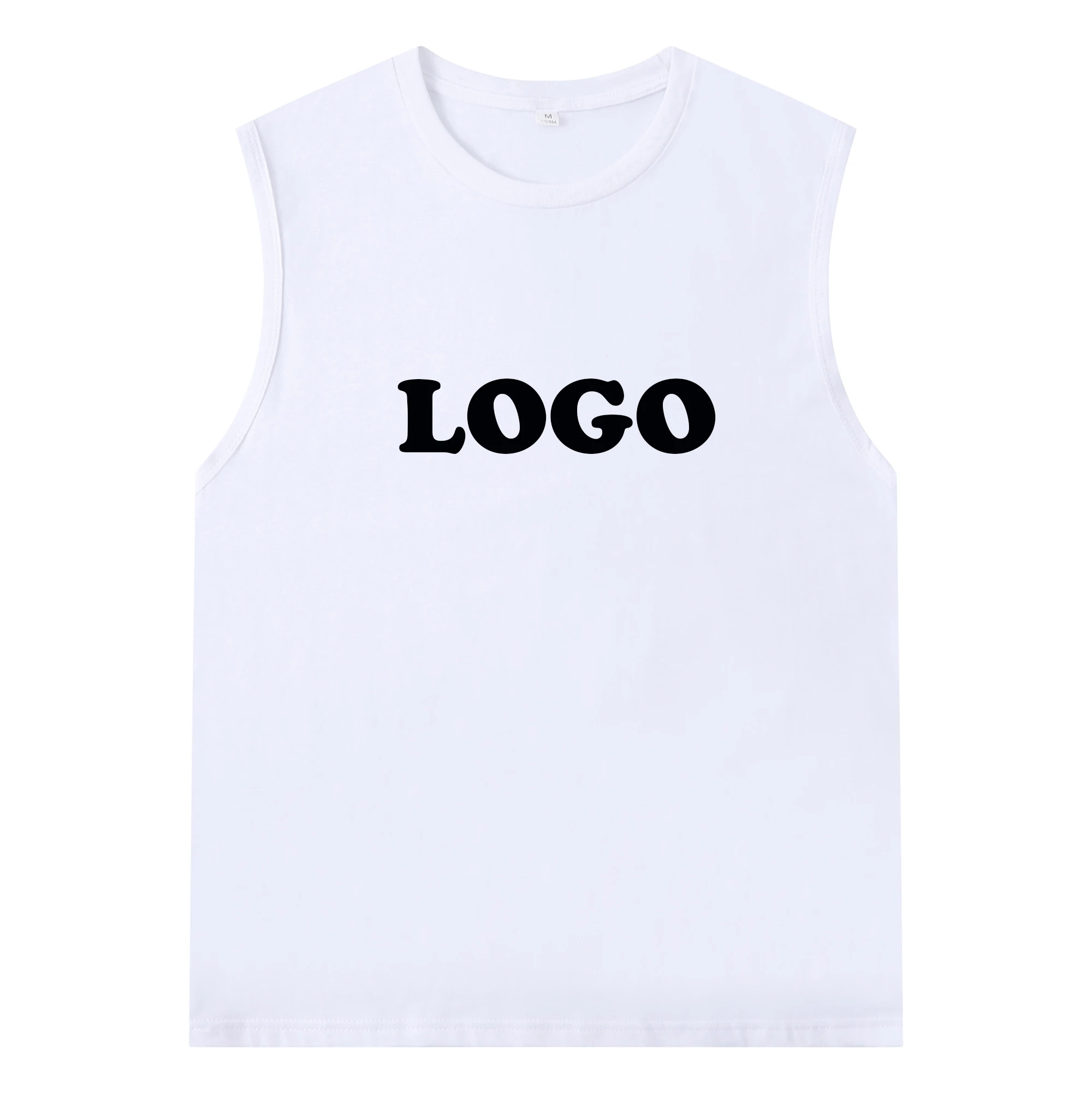 Wholesale Cotton Black White Tank Top - Custom Logo Singlet