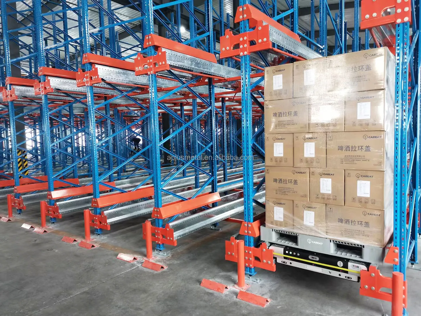 Warehouse Storage Radio Shuttle Racking System Heavy Load Metal Pallet ...