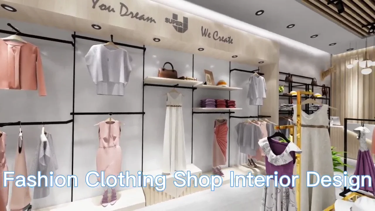 Trendy Fashion Retail Boutique Shop Furniture Custom Wooden Clothes ...