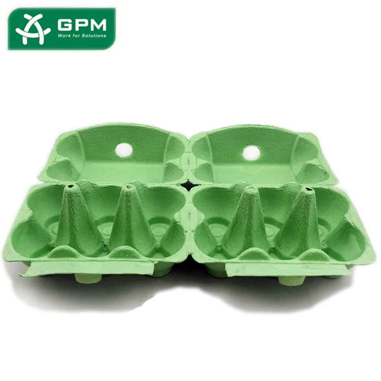 Custom Colors Pulp Molded Biodegradable Egg Tray Cartons For Wholesale ...