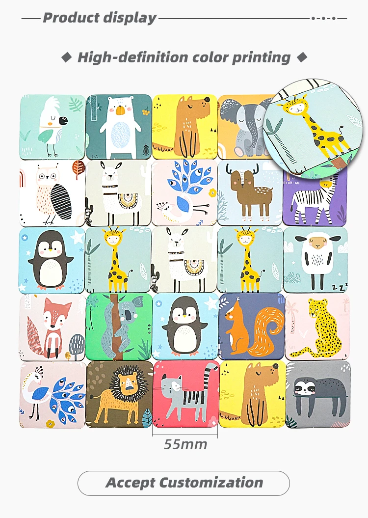 Game Cards Custom Printing Paper Material Children's Custom Memory ...