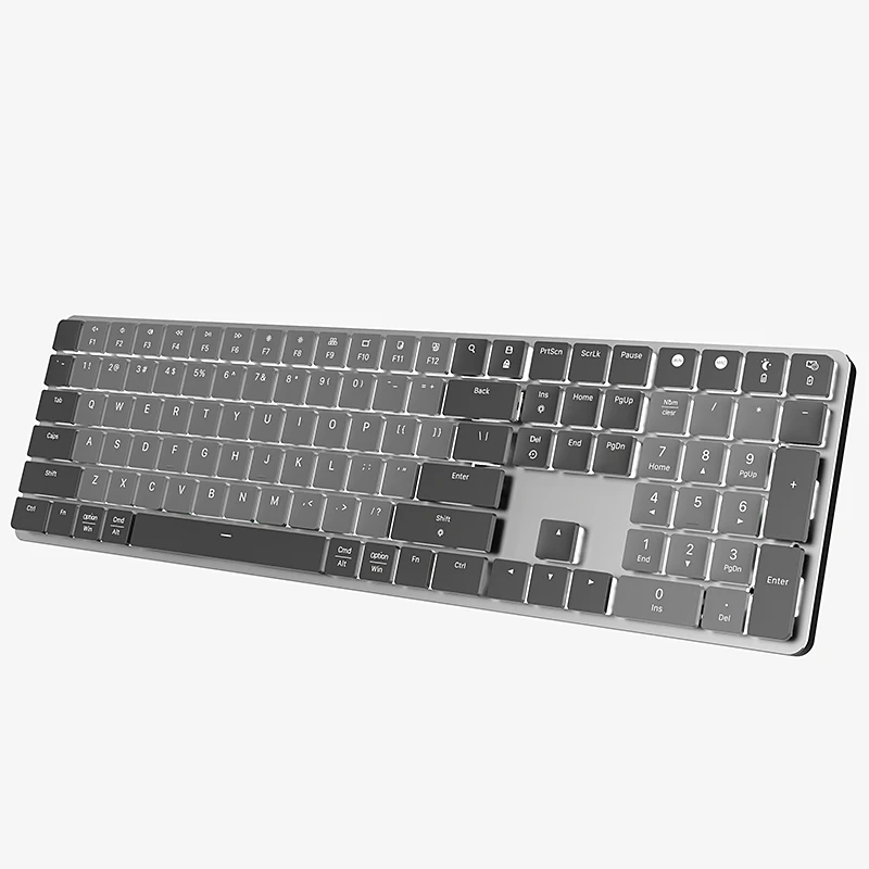 White Backlit Outemu Red Switch Low Profile Gaming Keyboard ...