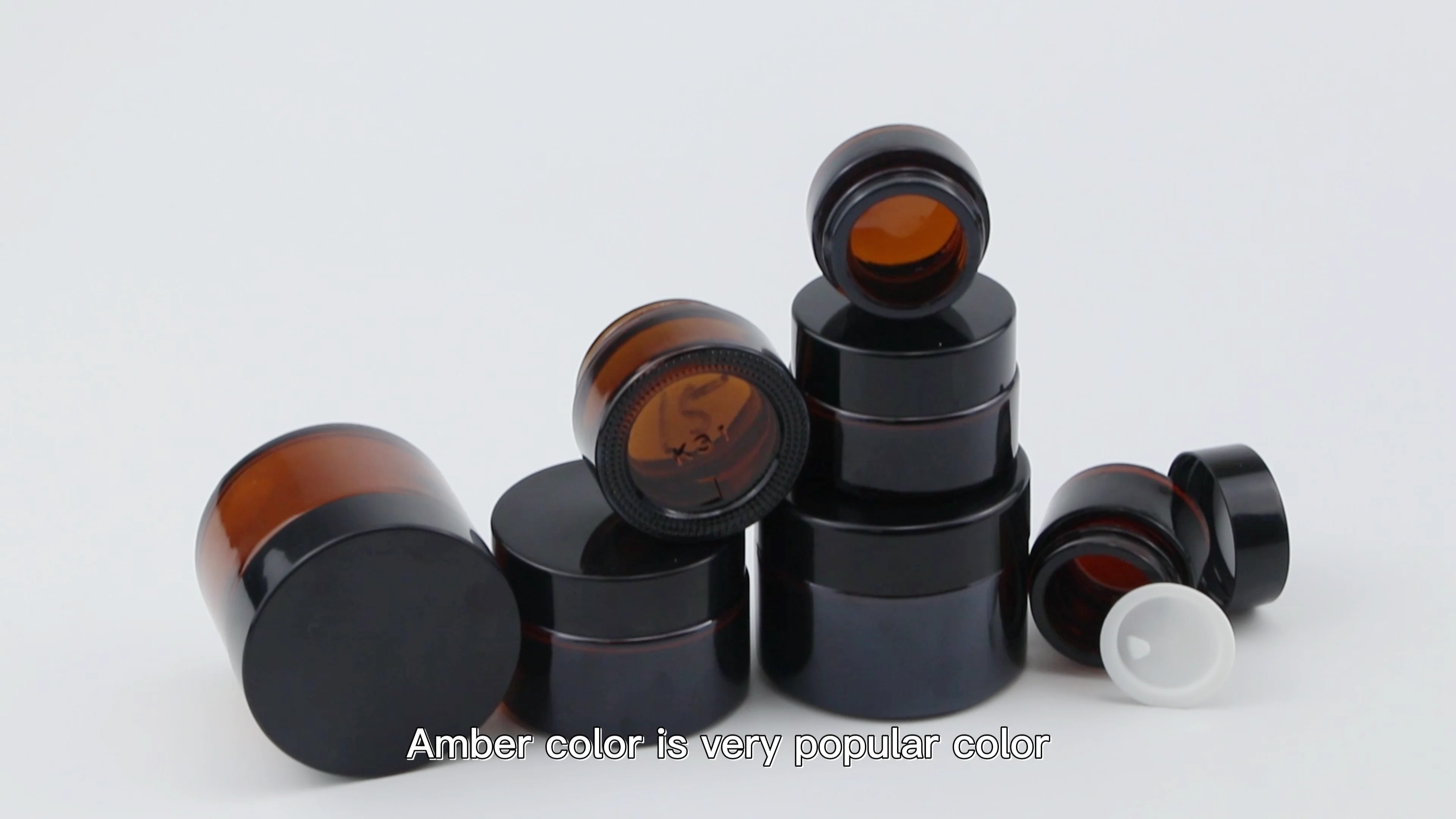 5g 10g 15g 20g 30g 50g Cream Jar Glass For Glass Cosmetic Jar With Black Lid Cover Top - Buy ...