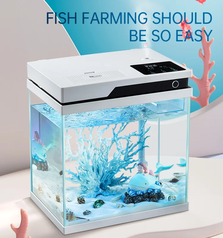 Wholesale Eco Salt Water Mini Automatic Feeding Desktop Aquarium Small ...