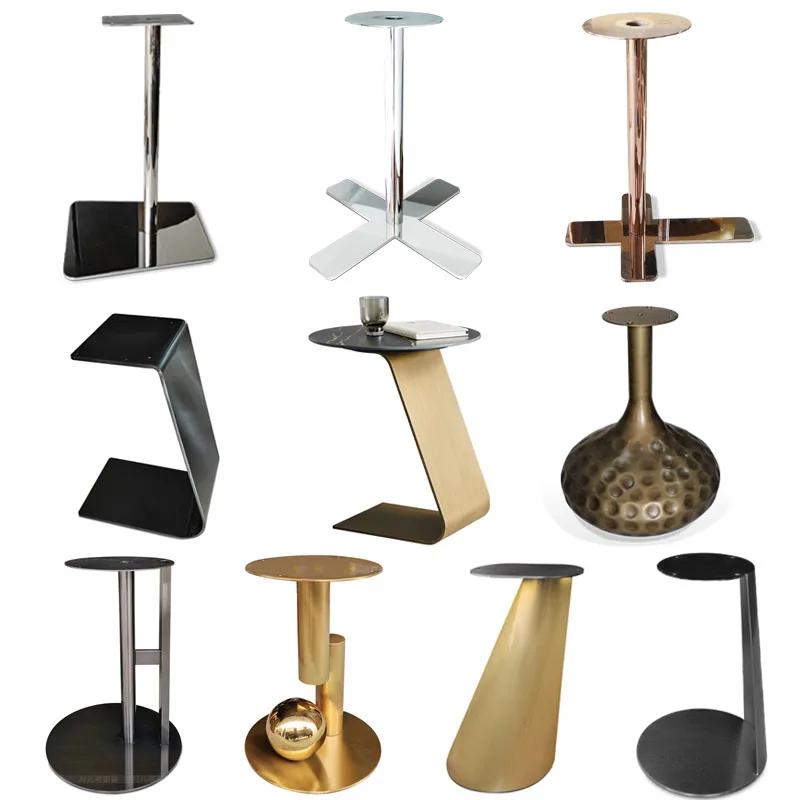 Luxury Gold Stainless Steel Table Leg Brackets for Living Room