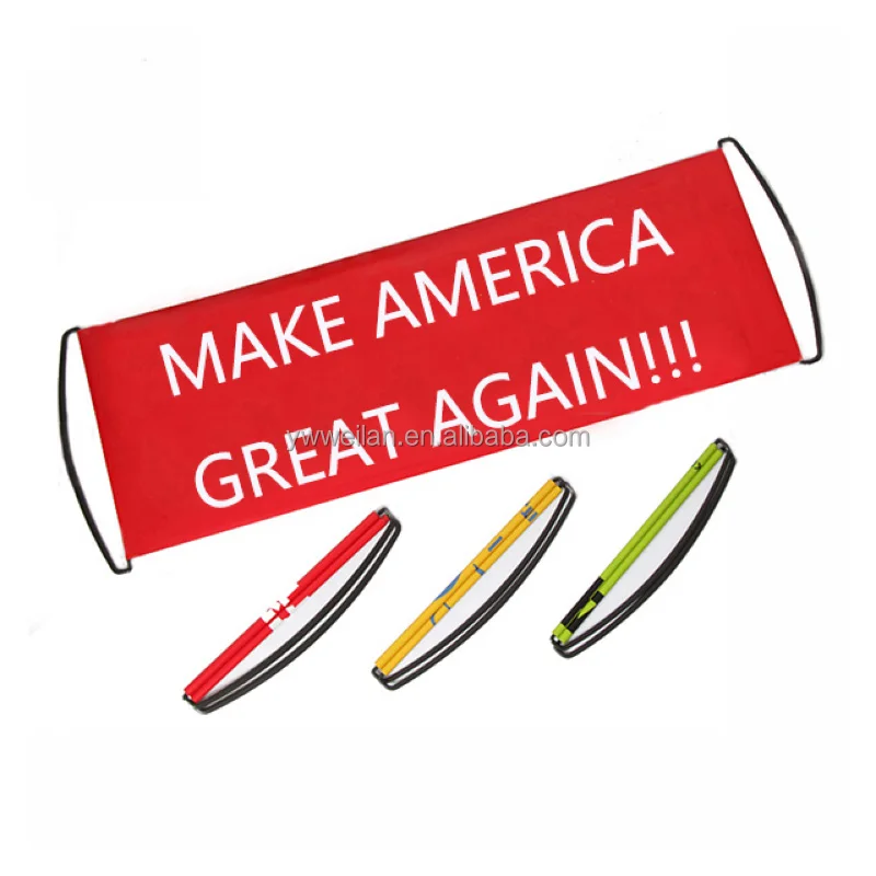 Custom Retractable Handheld Scrolling Banner Portable Roll Up Concert ...