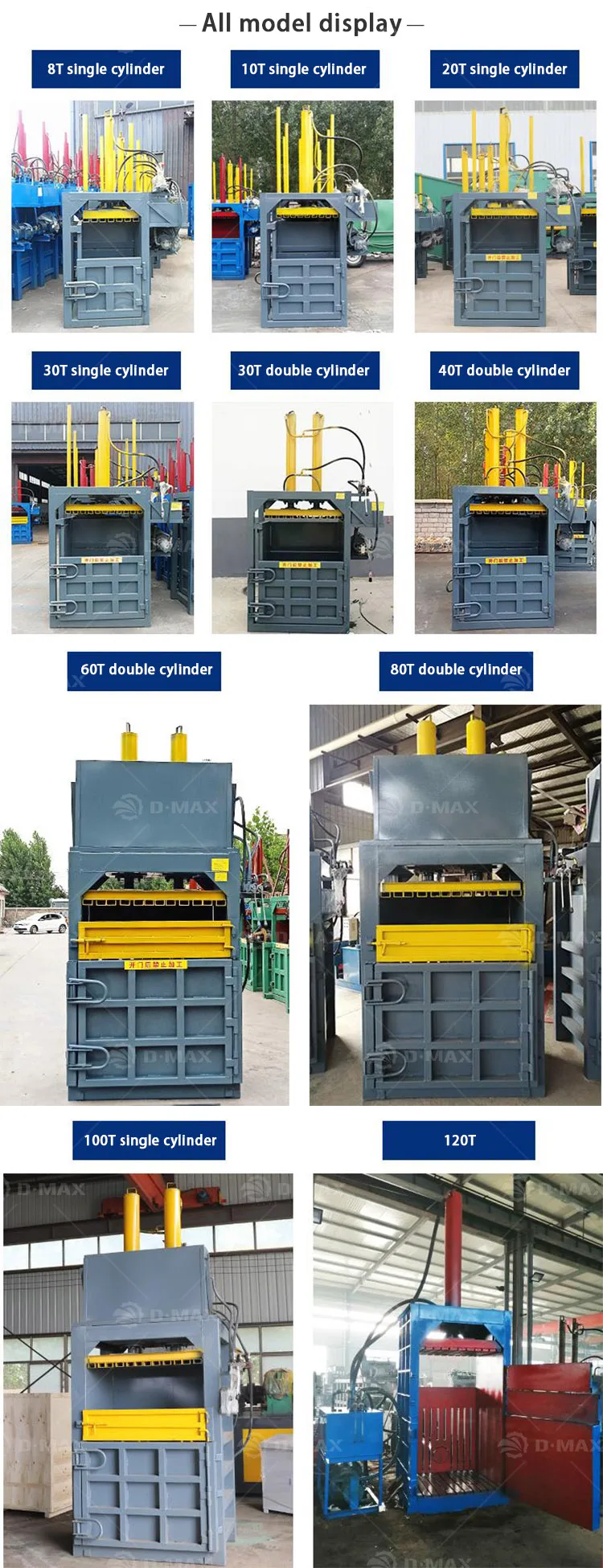 Hydraulic Cardboard Baler Press Machine Carton Paper Cardboard Baler ...