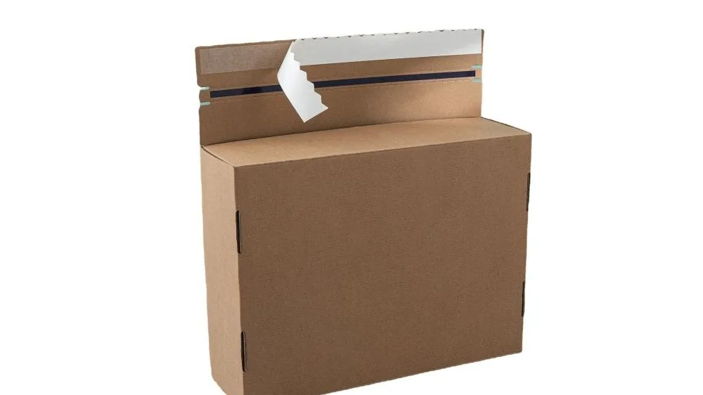 Custom Brown Self Seal Adhesive Packaging Boxes Tear Strip Zipper ...
