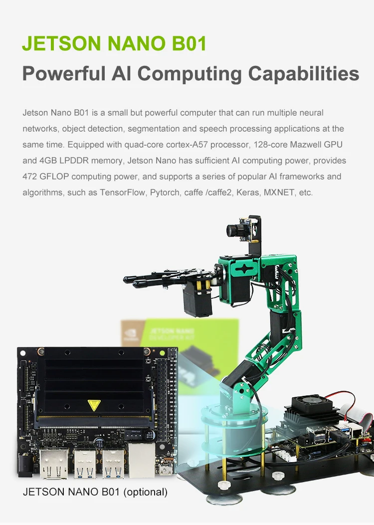 Yahboom Ai Visual Robot Arm Ros Open Source Programming Kit With Python3 Programming Language