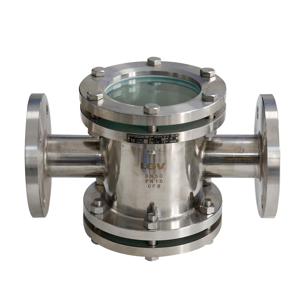 Straight Through Sight Glass Water Flow Indicator Brass Oil Flow ...