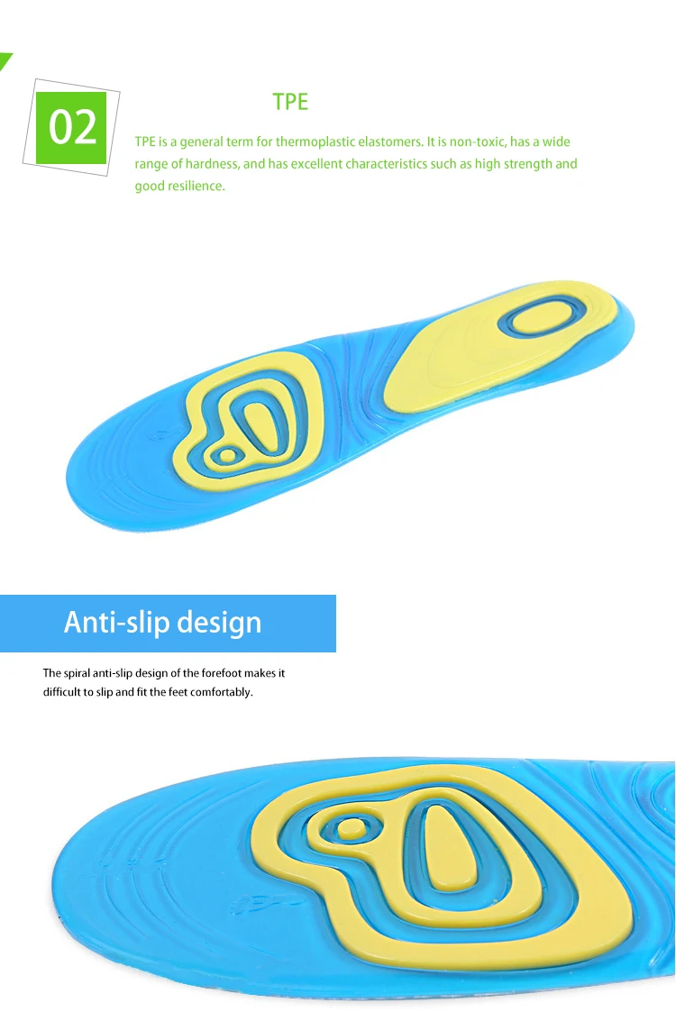 99insole Soft Tpu Case Heel Cushion Pads Gel Sport Insole Foot Care ...