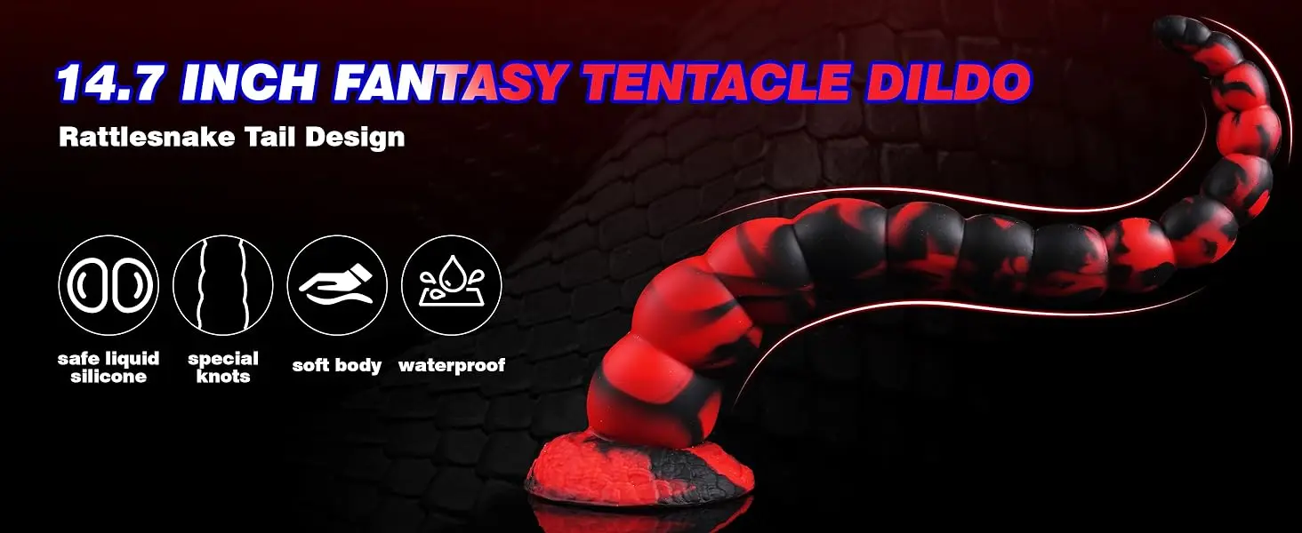 Long Tentacle Silicone Monster Alien Dildo for Men and Women for G Spot ...