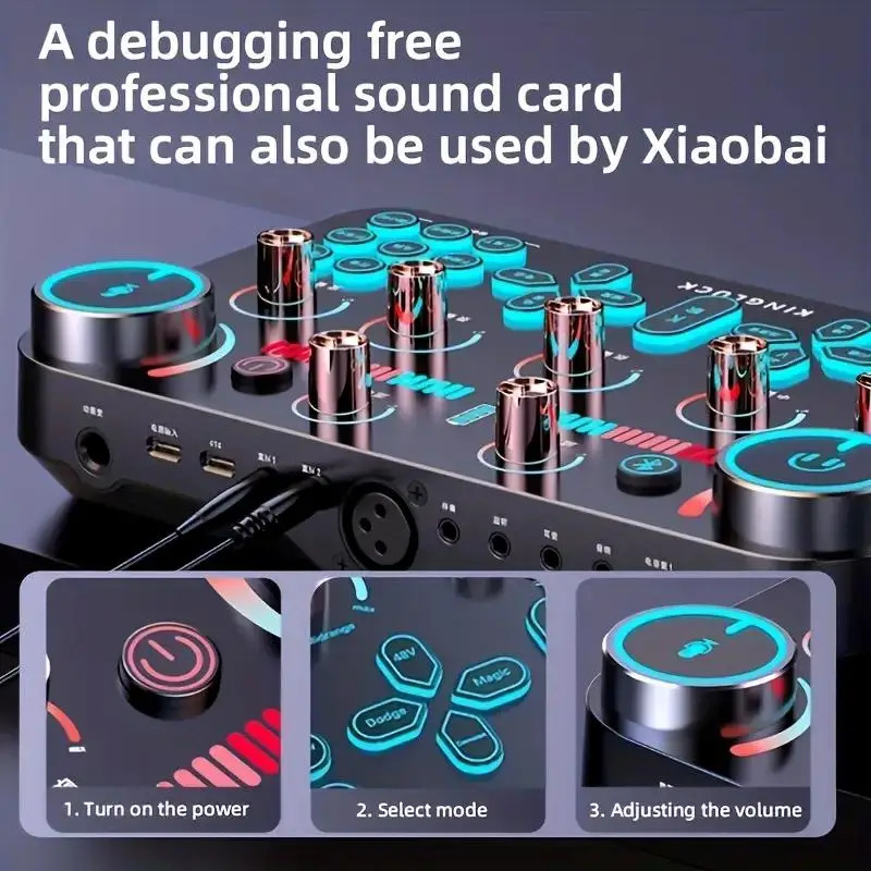 Kinglucky V20 Professional Sound Card,Bt Speaker Subwoofer Subwoofer ...