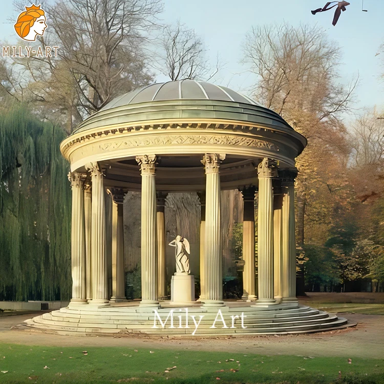 Large Size Hand Carved Outdoor Garden Greek Marble Stone Gazebo ...
