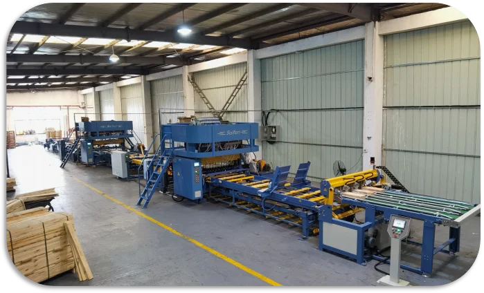 Euro Automatic Wood Pallet Making Machine Assembly Line Of Wooden ...