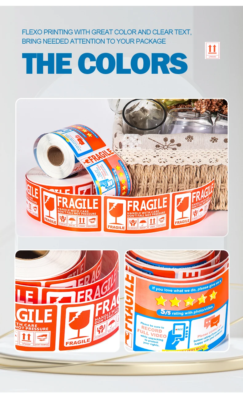 2x3 Inch Fragile Label Handle with Care Warning Packing Shipping Label ...