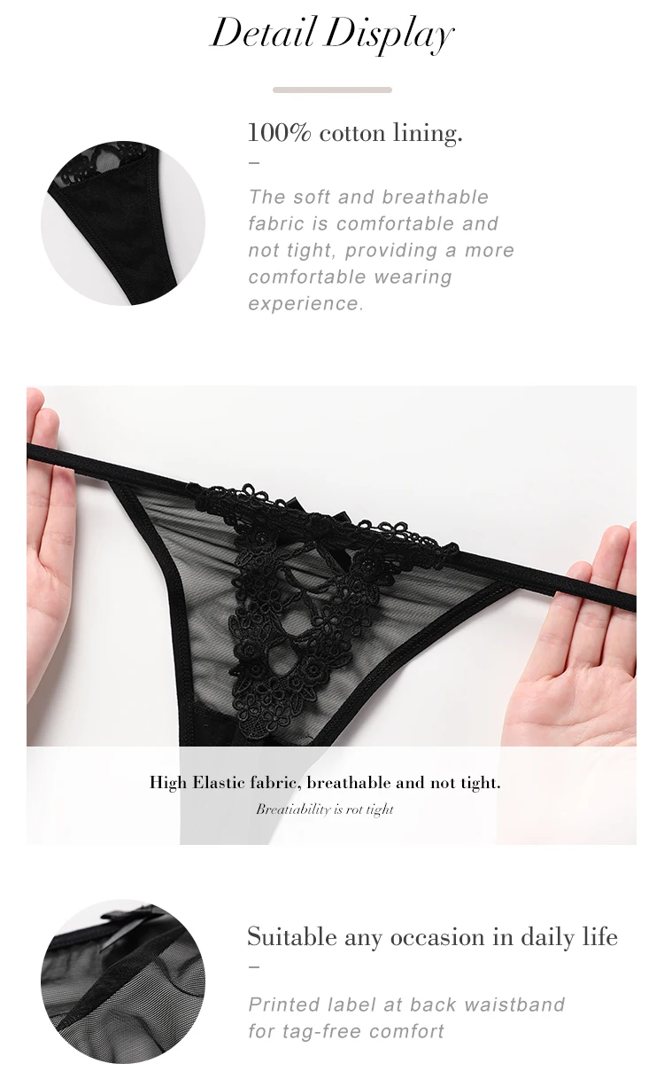 Wholesale Sexy Women's Panties - Thongs with Lace G-string