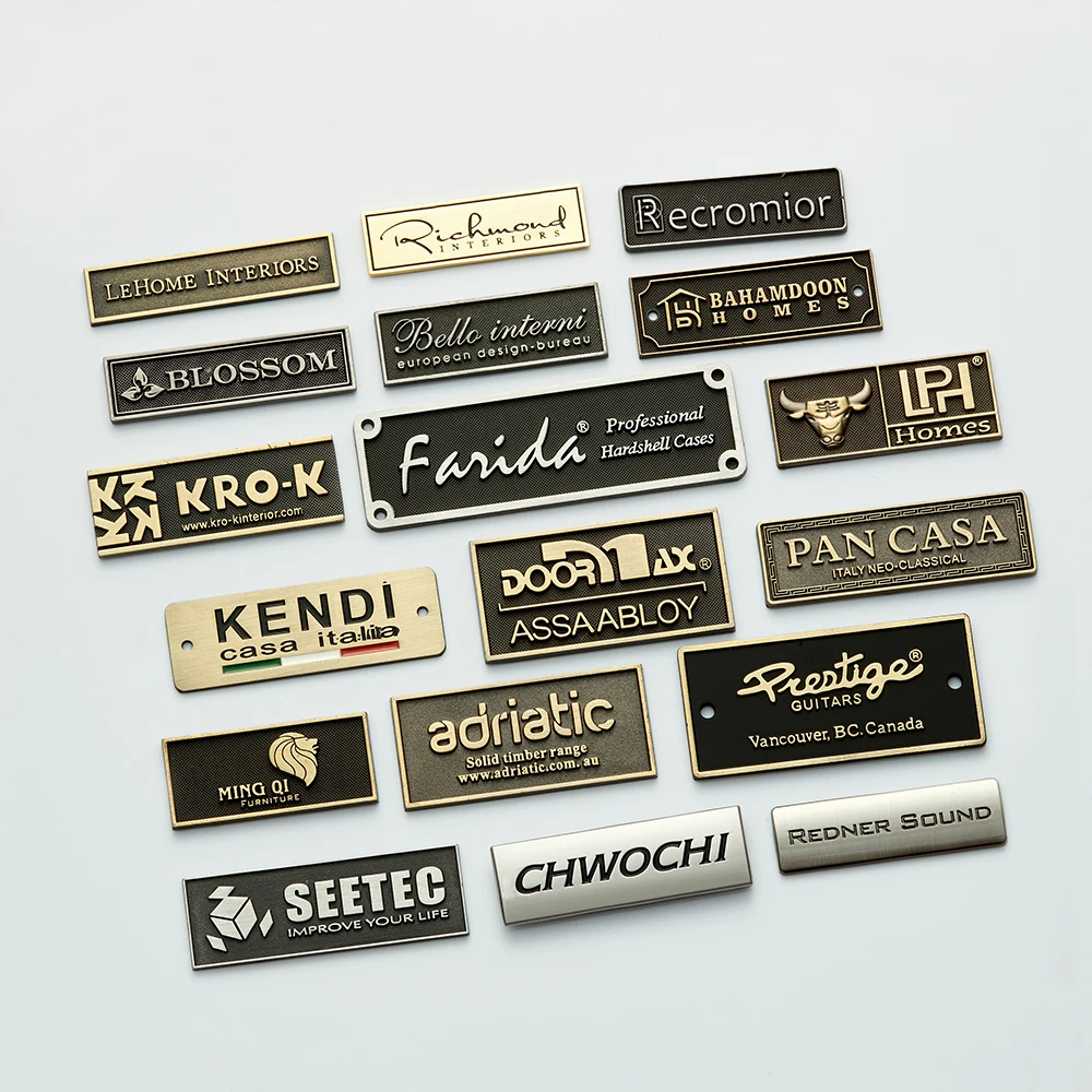 Fashion Metal Sticker Brand Logo Nameplate Custom Stainless Steel Name ...