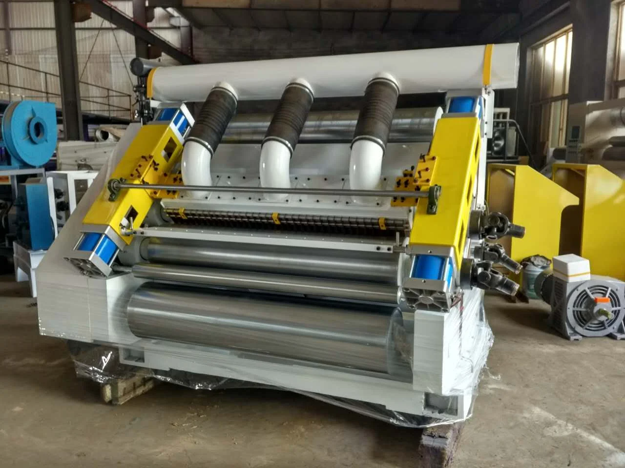 3 Ply Corrugated Cardboard E Flute Single Facer Machine