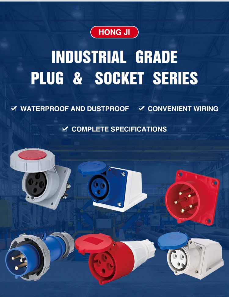Industrial Plug & Socket 4 Pin 3p+e Ip67 3 Phase Plugs And Sockets ...