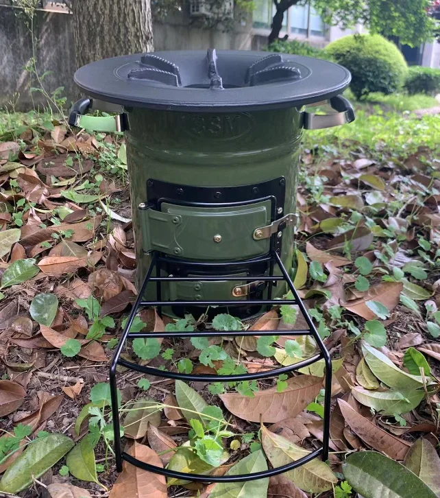 European Wood Rocket Stove BBQ - Charcoal Camping Stove with Bag ...