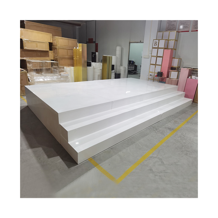 High Quality White Pvc Acrylic Stage Platform Decoration Event Wedding ...