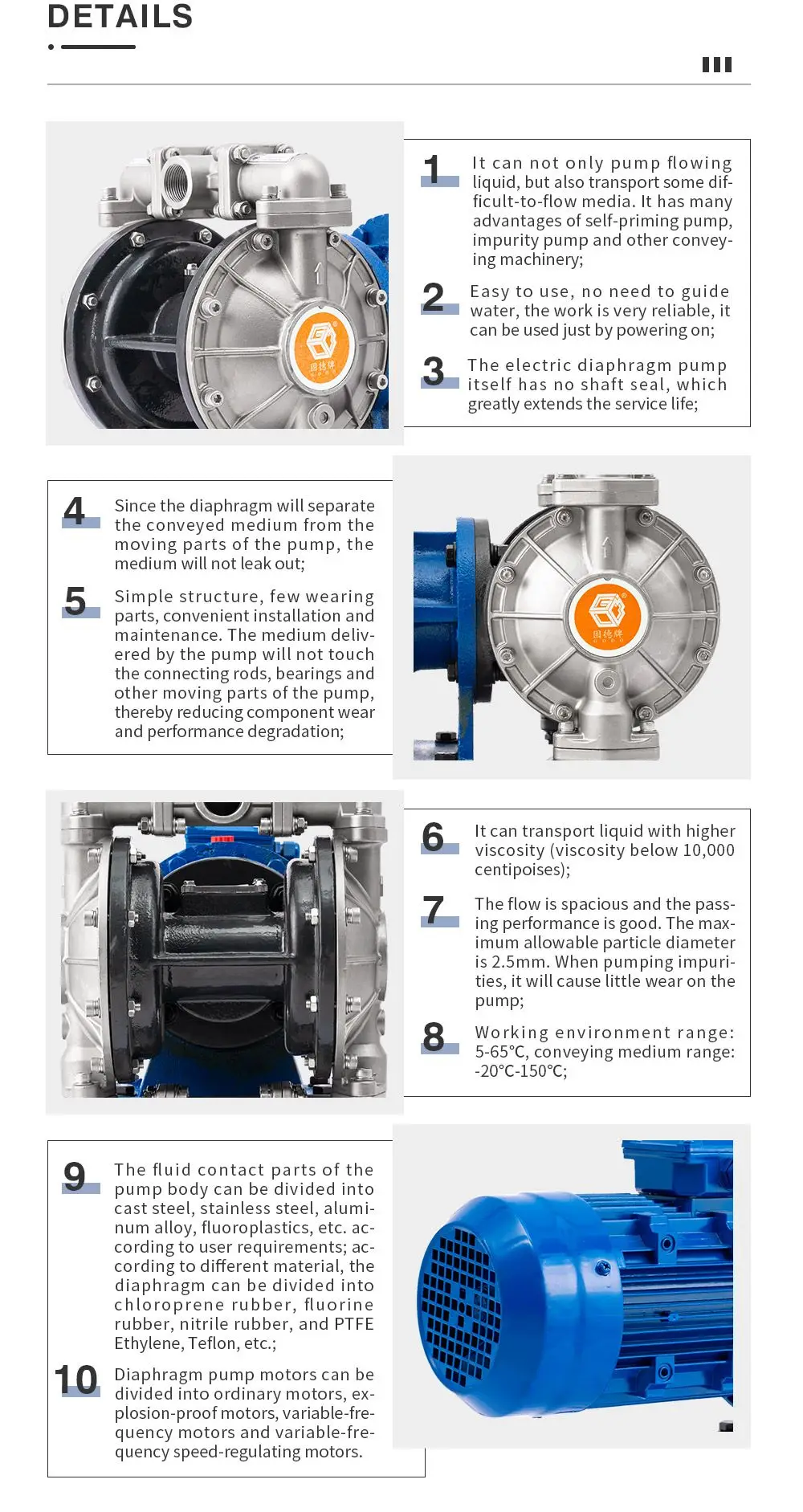BFD-25P 1'' Stainless Steel Electric Diaphragm Pump_BFD_Electric Operated Diaphragm Pumps_GODO PUMPS