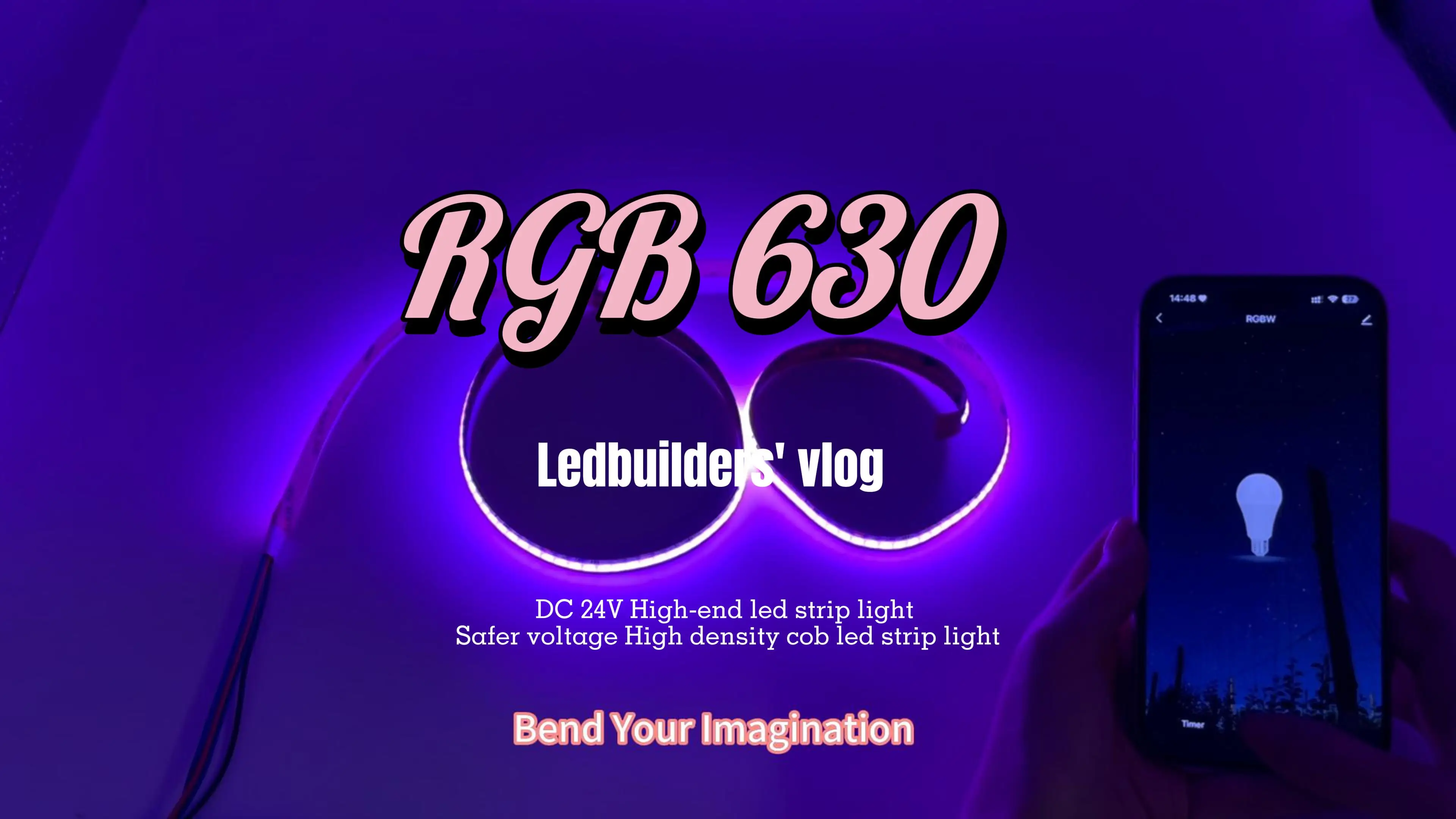 Cob Strip Adjustable Rgb Led Strip Light 630 Chips Smart 24v Rgb Led ...