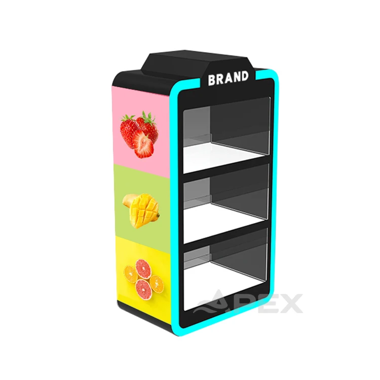 APEX Led Acrylic Display Case - 3 Layers Smoke Shop Rack
