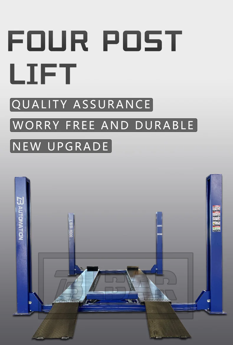 4T Wheel Alignment 4 Post Car Lift Machine for Garage Use