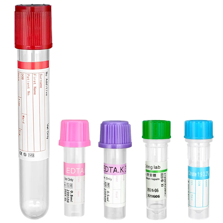 Medical Disposable Vacuum Blood Collection Tube 16x100mm No Additive ...