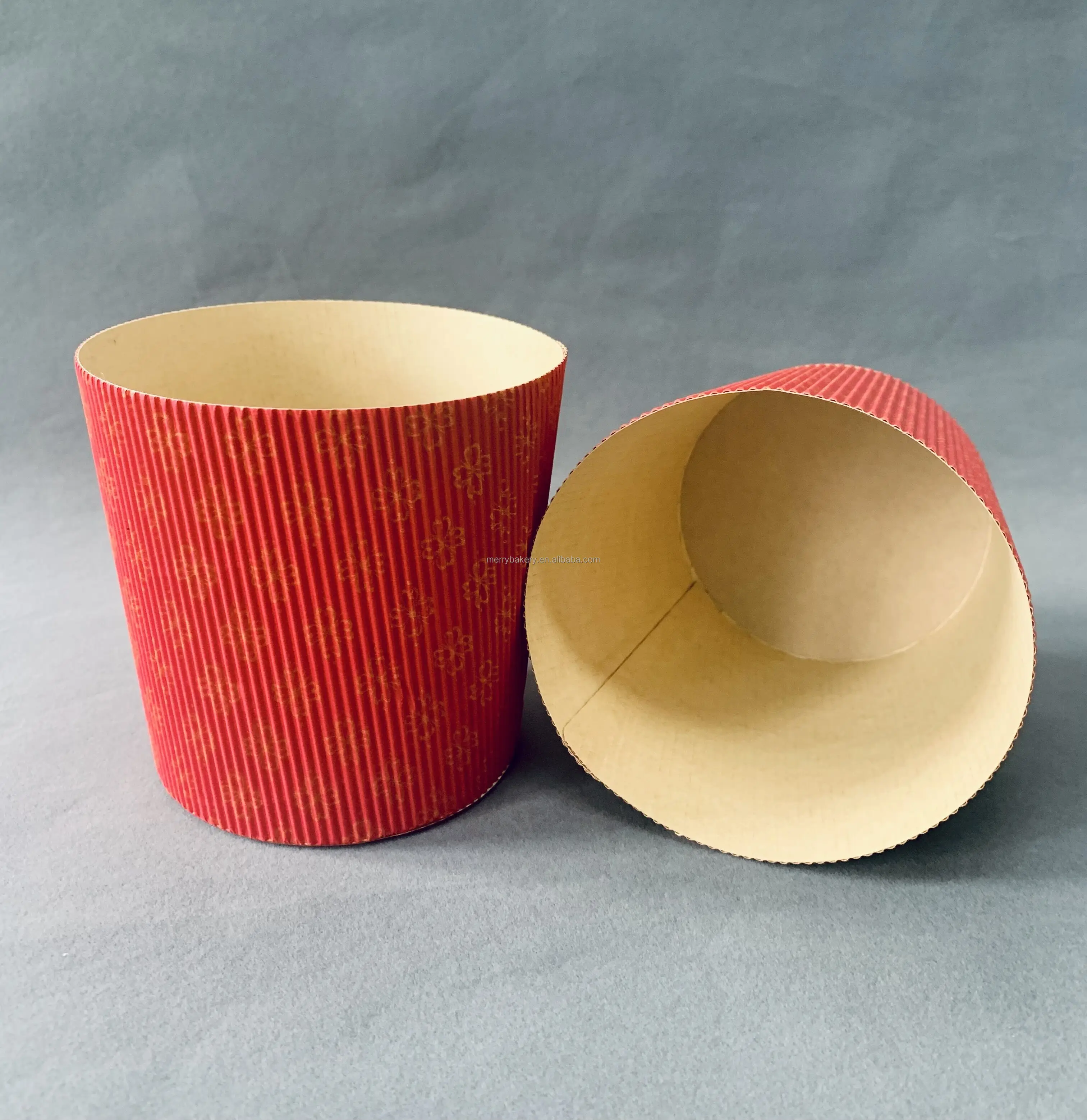 5" Red Corrugated Panettone Paper Mold--base 110mm X Wall 90mm - Buy ...