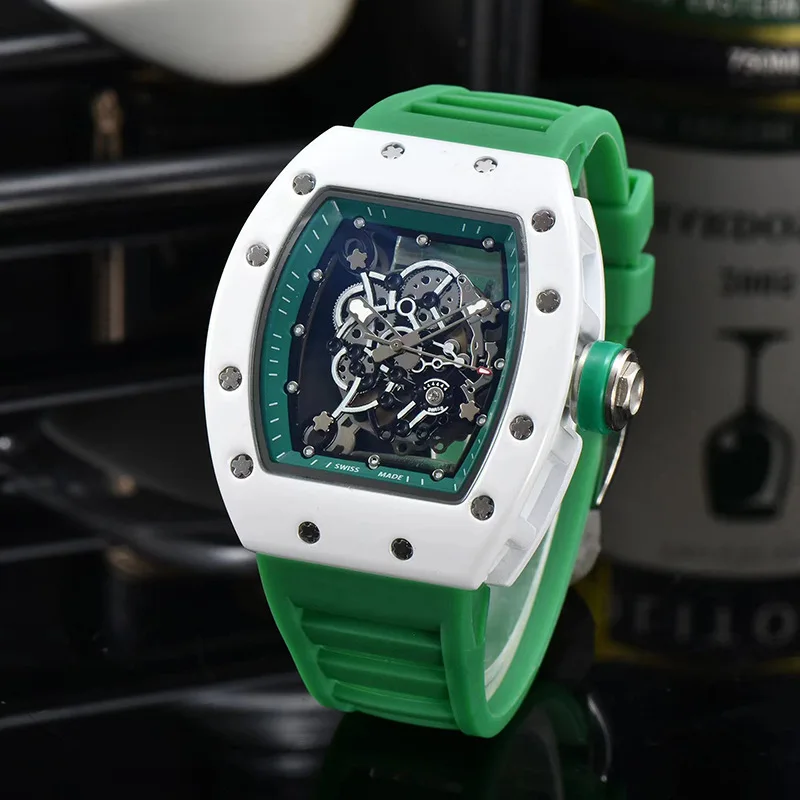 New Red White Men's Watch Richard Sports Waterproof Luminous Rubber ...