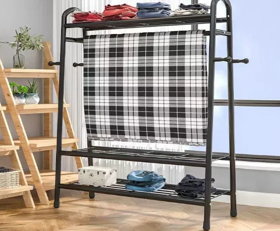 32mm Carbon Steel Multi Coat Hanger Rack - Durable & Stylish