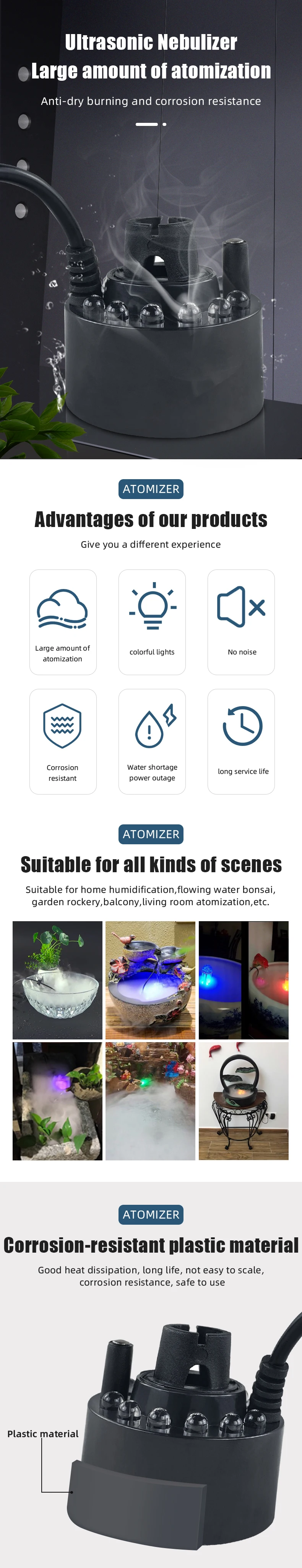 Spray Mist Generator Industrial Ultrasonic Maker Humidifier