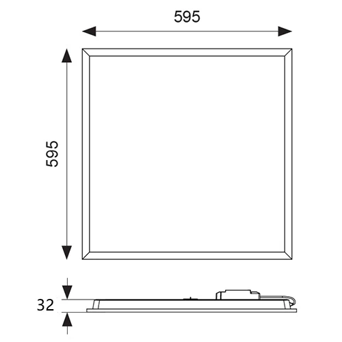 2*2FT Backlit LED Flat Panel Light with Auto Dimming & Sensor