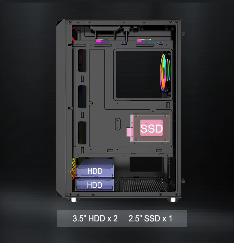 Pc Gaming 2022 Cabinet Computer Cases & Towers Atx Gaming Custom Pc ...