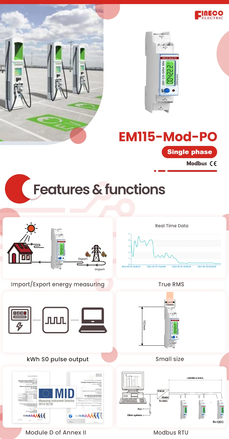เครื่องวัดไฟฟ้า Dc 100a Amr 120/230v แบบ Em115-mod-po ~ เครื่องวัด ...